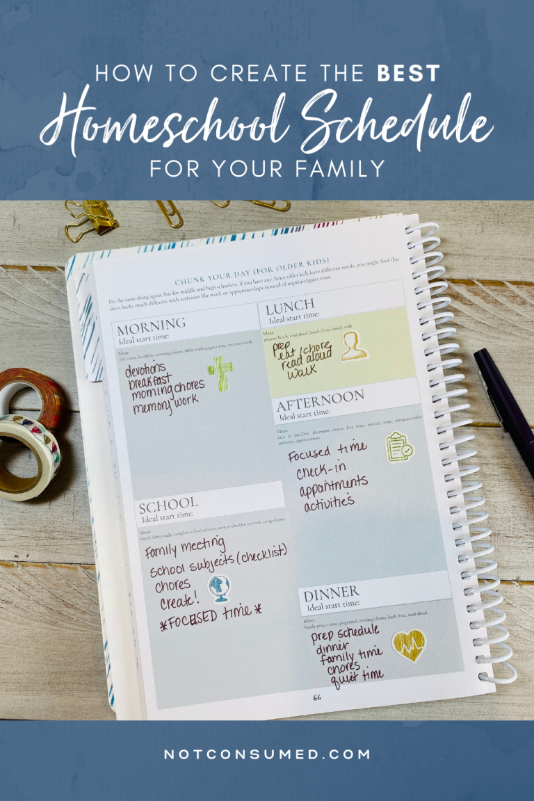Creating the Best Homeschool Schedule - Not Consumed