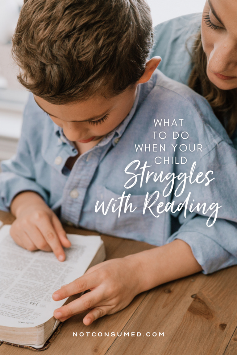How to Help a Child Struggling with Reading | Not Consumed