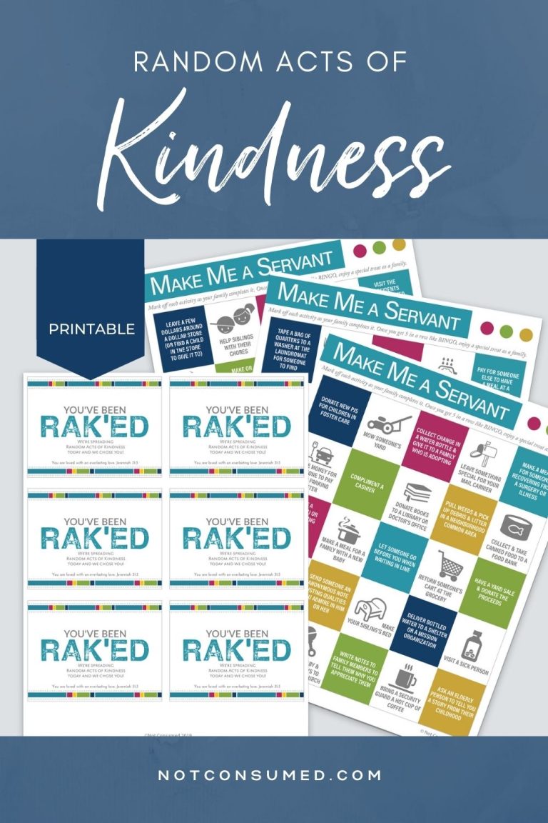 5 Reasons to Be Kind & FREE Random Acts of Kindness Printable