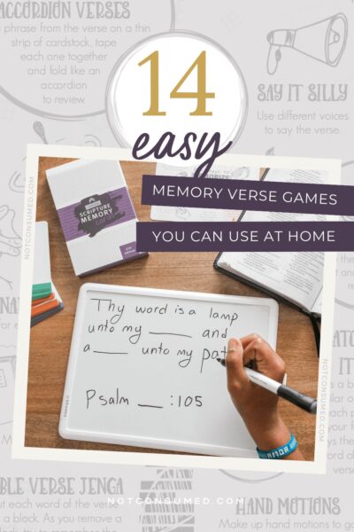 Easy Memory Verse Games Your Kids Can Enjoy - Not Consumed