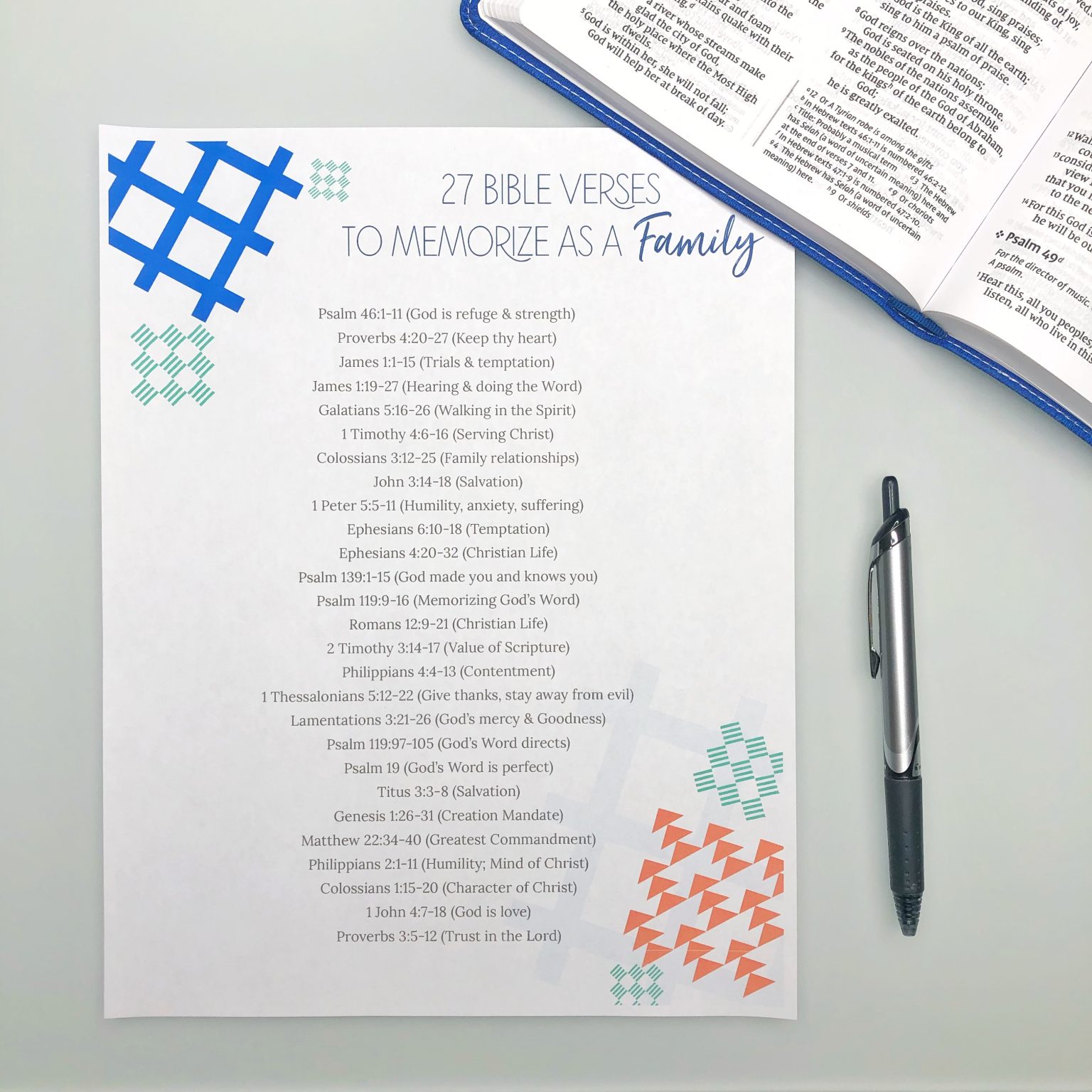 27 Bible Verses to Memorize as a Family | 4 Practical Tips